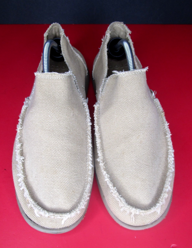 Men's~Crocs~Santa Cruz Canvas Loafer~Comfortable Slip On~Size 11~Khaki ...