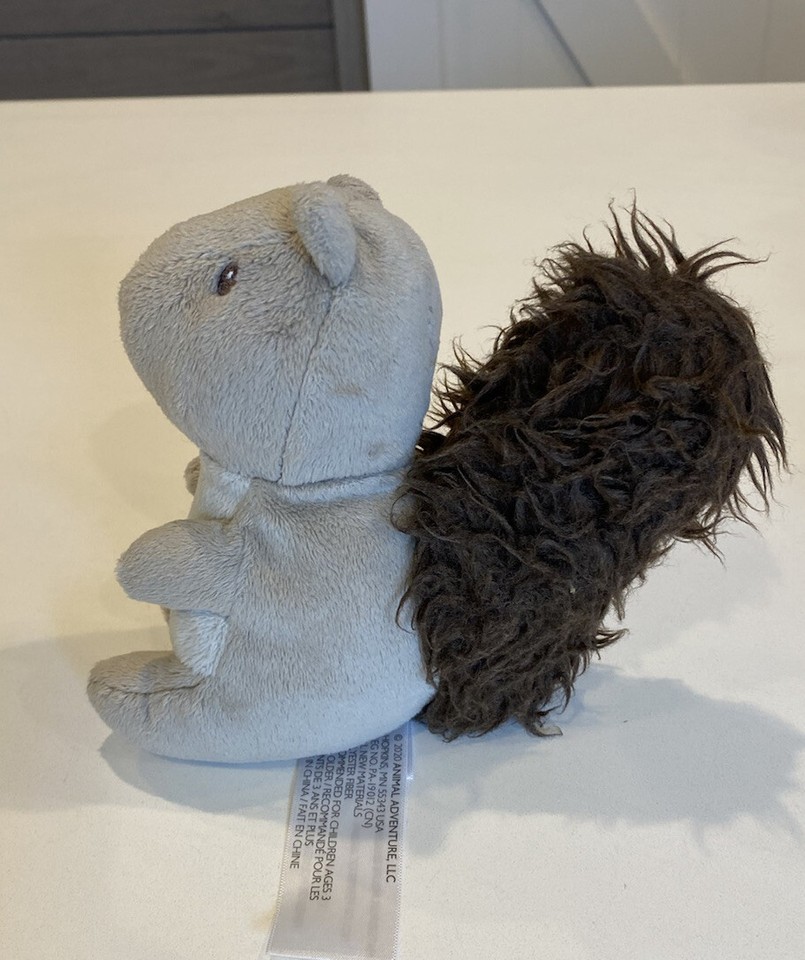 Animal Adventure Gray Squirrel Plush Stuffed Soft Toy Brown Tail 2020 ...