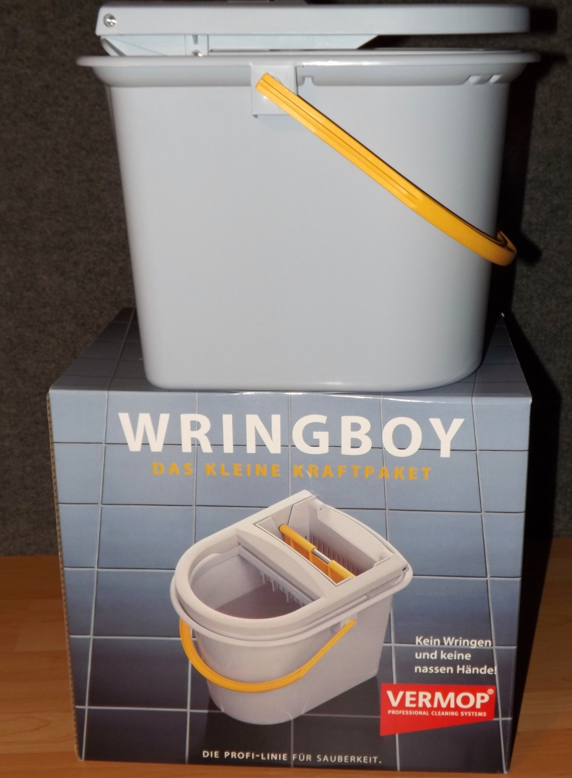 Vermop Wringboy KS- Putzeimer 15 Liter mit Henkel und integrierter Mop ...