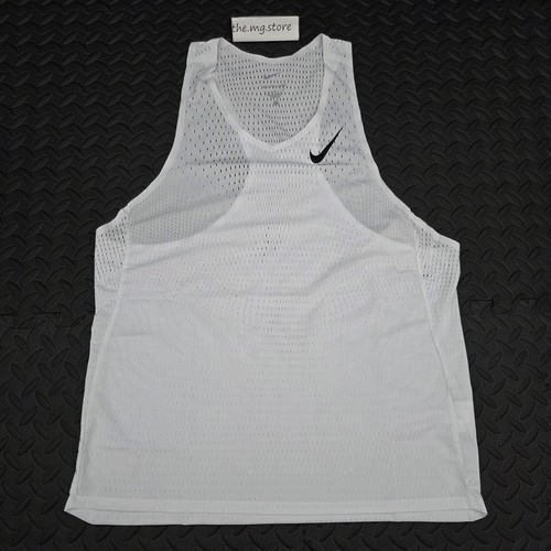 Nike Aeroswift ADV Running Singlet Size Large Men White Black FN4231 ...
