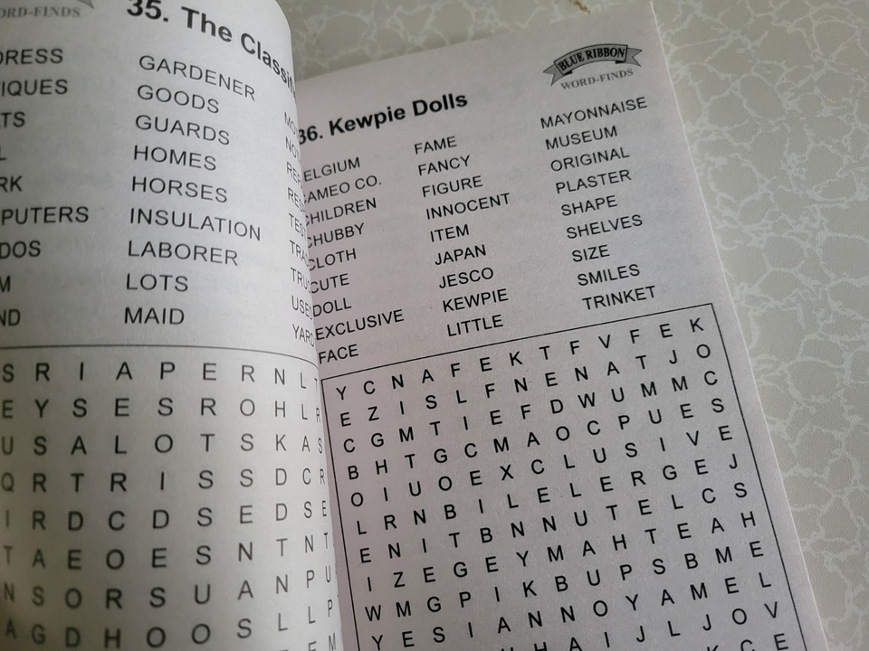 Blue Ribbon Word-Find Fun by Kappa -Large Print -Current- Great ...