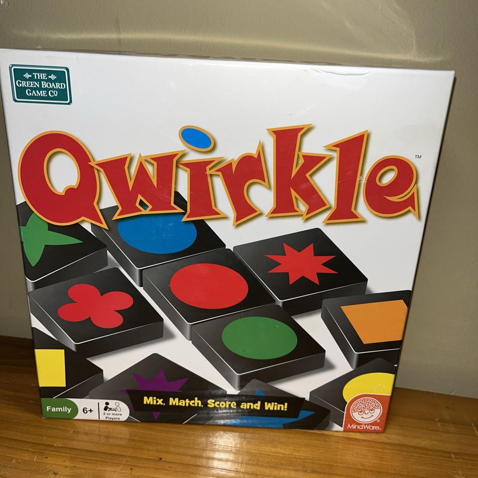 Qwirkle Tile Board Game MindWare Strategy Mix Match 2010 Complete ...