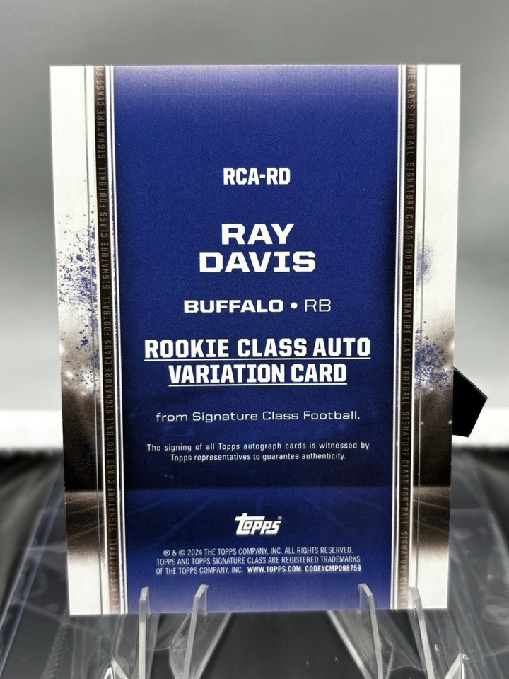 2024 Topps Signature Series Ray Davis Autograph Card #RCA-RD | eBay