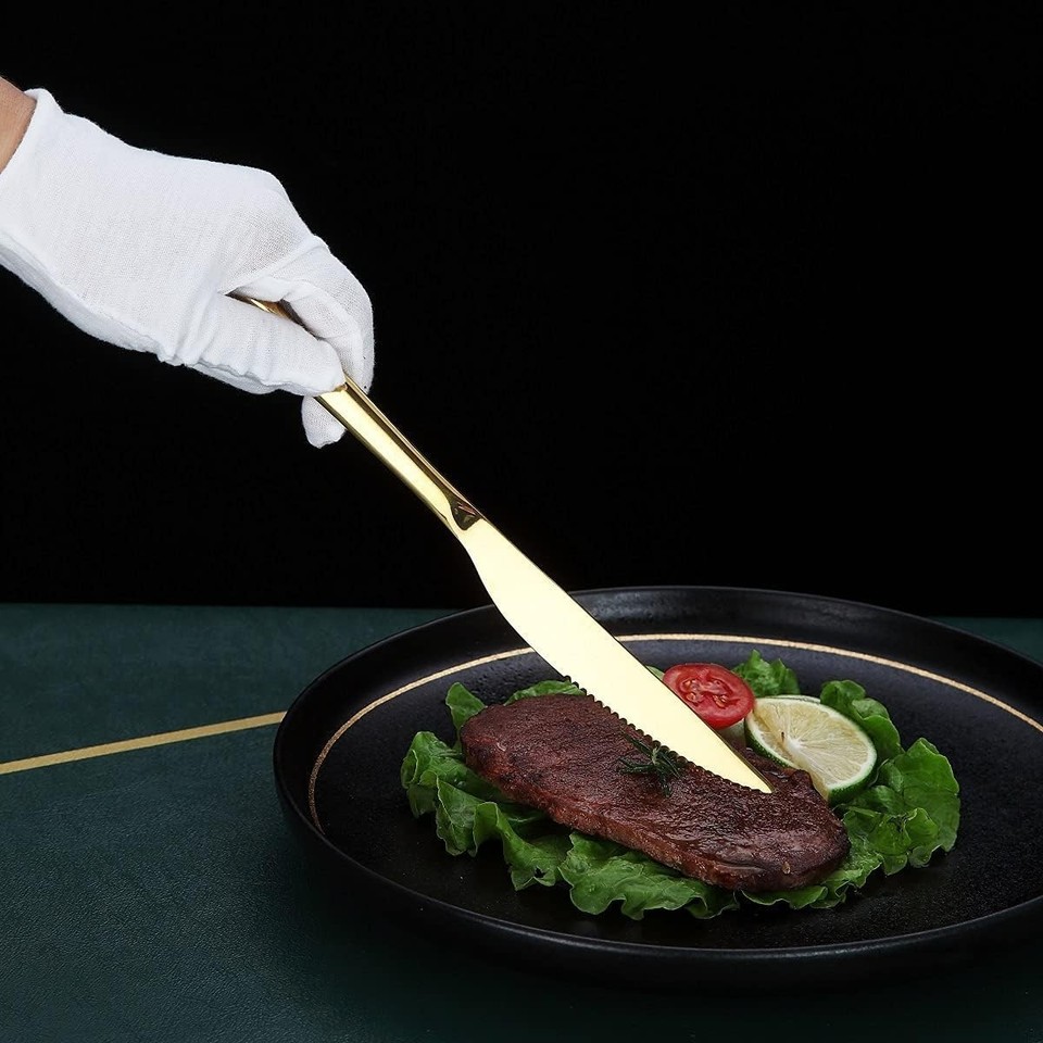 Gold Steak Knives, 8 Piece Premium Stainless Steel Steak Knife Set, Meat Knife S | eBay