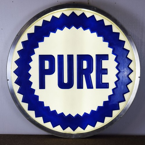 Pure Oil Gasoline Company Illuminated Cabinet Sign Kolux | eBay