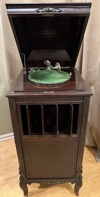 ️RARE Antique Columbia Grafonola Phonograph~Floor Cabinet Record Player ...
