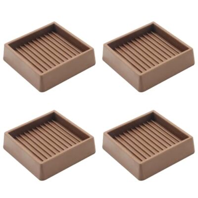 2X2 Rubber Caster Cups, Non Slip Furniture Pads, Anti-Slip 2“ x 2 ...