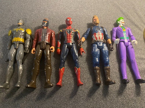 Set of Five Marvel & DC Superhero Action Figures 12 inches each | eBay