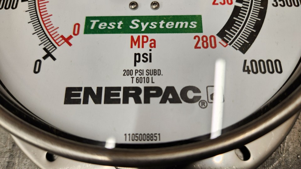 New ENERPAC T6010L Test System Hydraulic Gauge 40,000 PSI SS 6" NEW IN ...