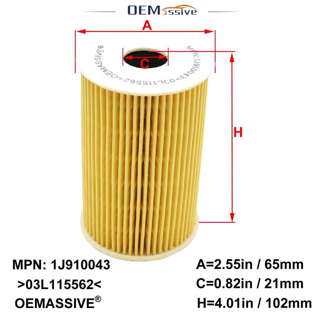 03L115466 Oil Filter For Audi A3 A6 Seat Skoda Octavia VW Caddy Passat ...