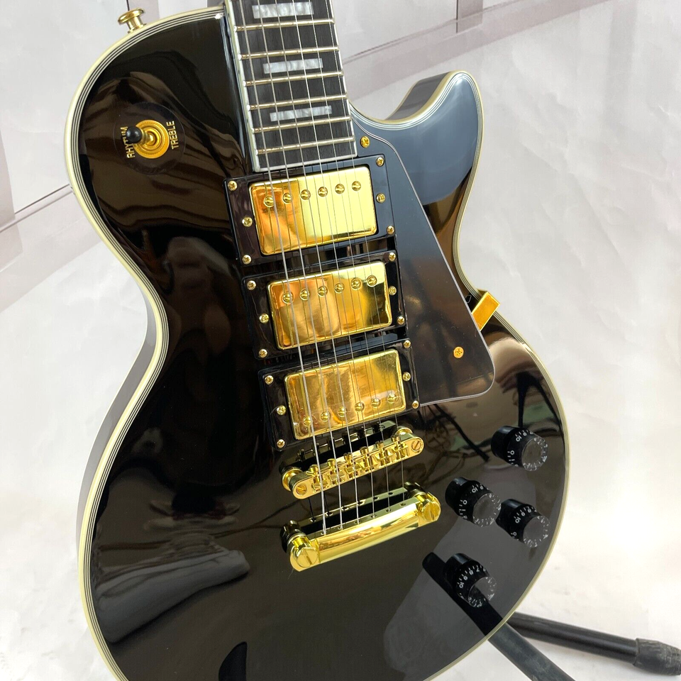 Custom LP Black Beauty Electric guitar H-H-H pickup Gold hardware 22 ...