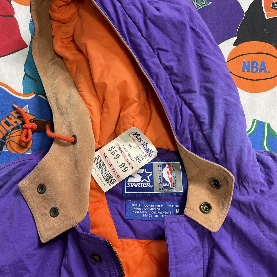 Phoenix Suns Throwback Starter Jacket M Coat New Vintage Parka NBA | eBay