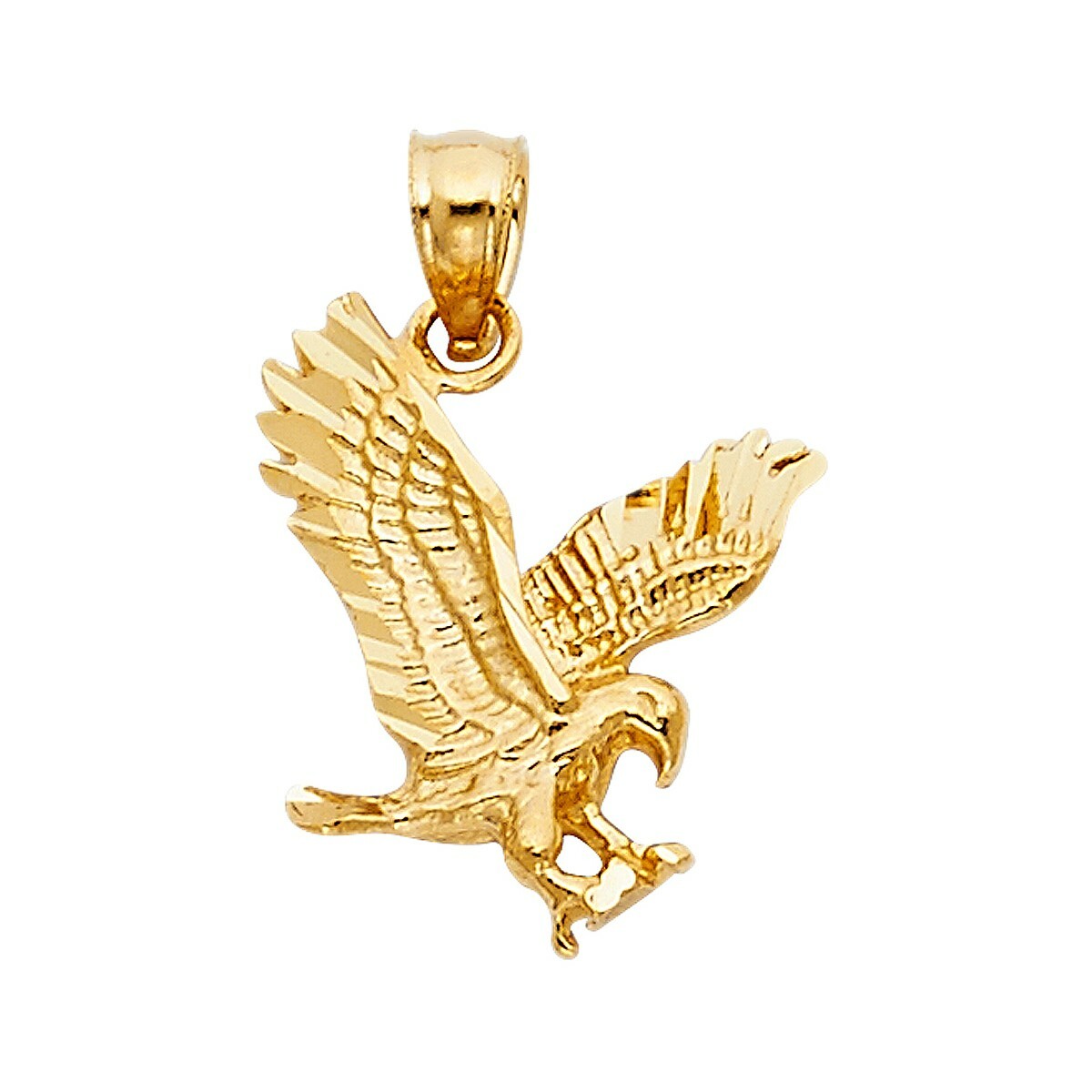 14K Yellow Gold Eagle Pendant For Necklace or Chain | eBay