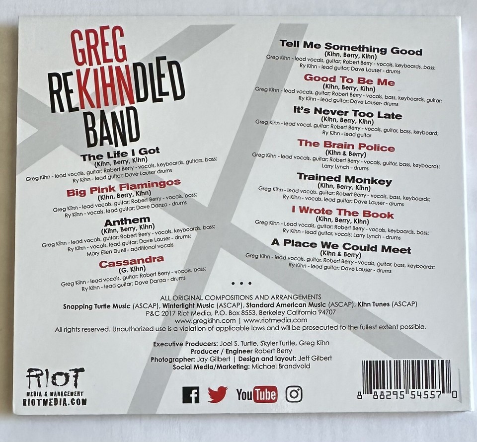 SIGNED-Greg Kihn Band - Rekihndled CD. Rare 2017 Riot Media UNPLAYED | eBay
