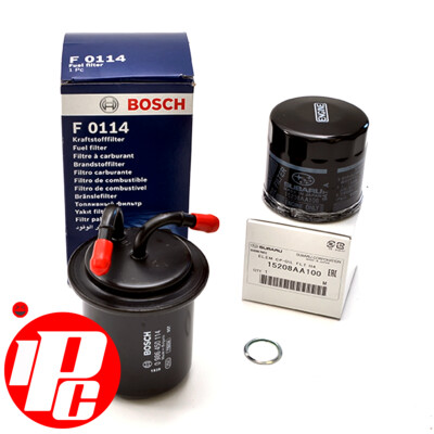 Bosch Fuel & Oil Filter Service Kit Fits Subaru Impreza Turbo 92-07 WRX ...