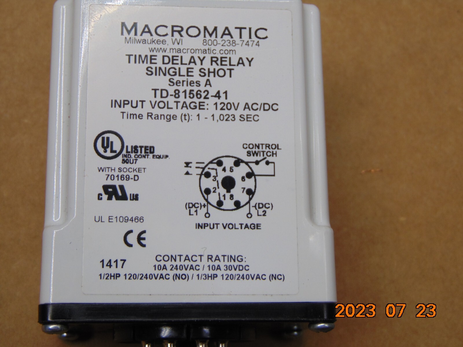 Macromatic Single Shot Timer TD-81562-41 for sale online | eBay