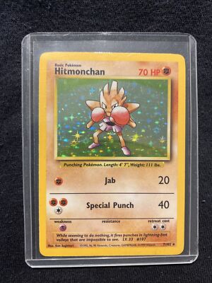Pokémon TCG Hitmonchan Base Set 7/102 Holo Unlimited Holo Rare | eBay