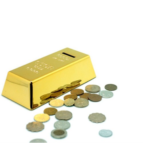 AU Gold Bullion Bar Piggy Bank Brick Coin Bank Saving Money Box NEW ...