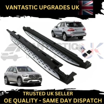 FOR MERCEDES ML GLE W166 2012-18 OEM STYLE ALUMINIUM SIDE STEPS RUNNING ...