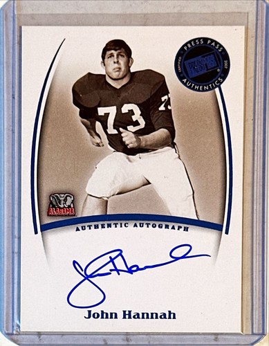 John Hannah 2007 Press Pass Legends Auto Alabama | eBay
