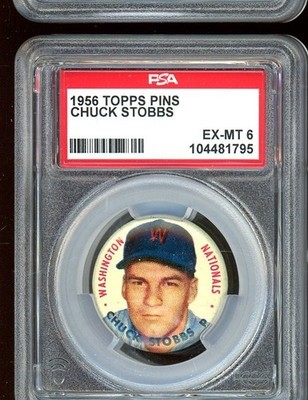 1956 Topps Pins Baseball Chuck Stobbs PSA 6 | eBay