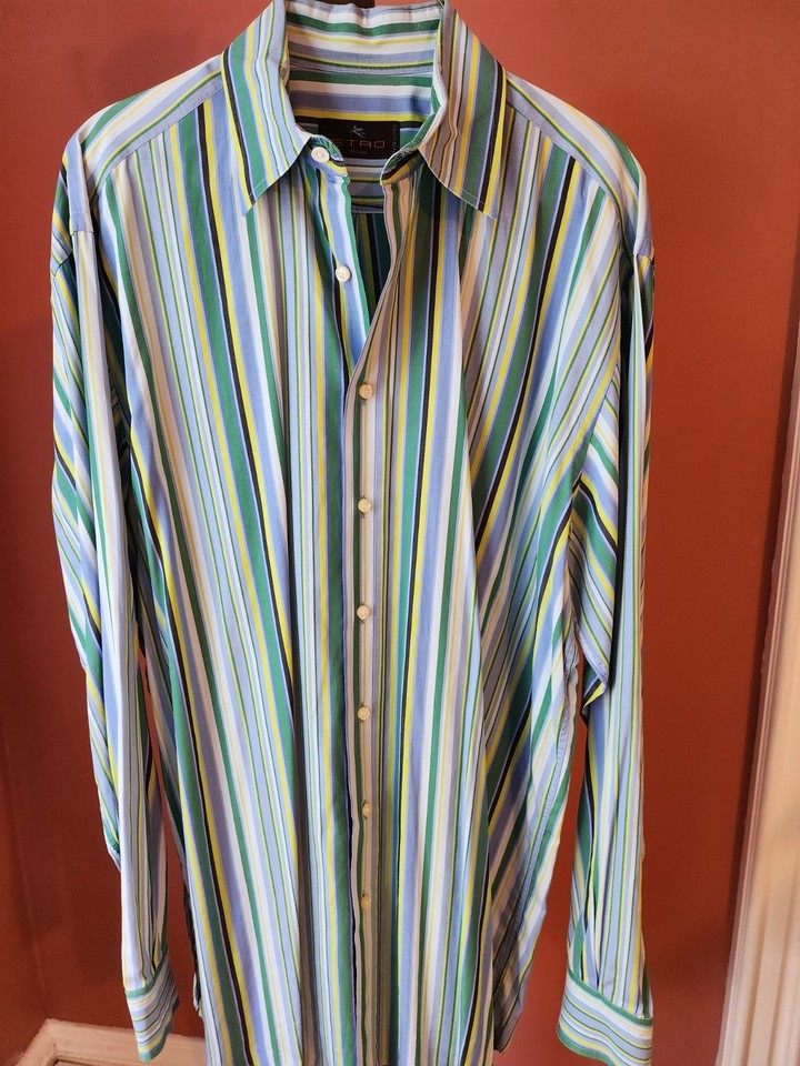 Barry Bricken Men 100% Silk Shirt Khaki Flap Buttons Pockets XL EUC | eBay