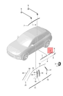 Genuine PORSCHE Macan 95B Trim For Door Left Rear 95B898565A | eBay