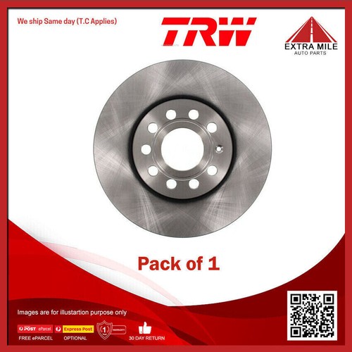 1X TRW Disc Brake Rotor 288mm Front For Volkswagen Touran 1T1, 1T2 2.0L ...
