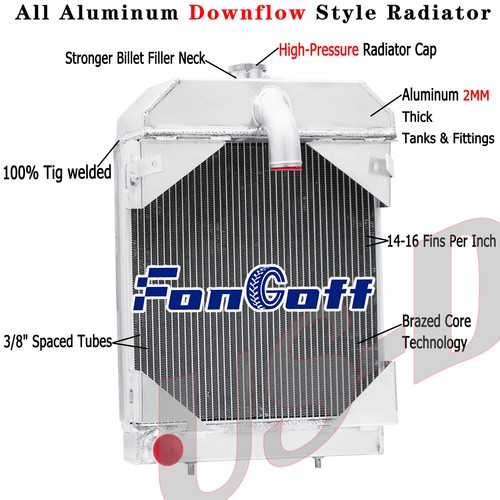 4-Row Aluminum Radiator For Case VA VAC VAH VAI VAO VTA Tractor VTA2688 ...