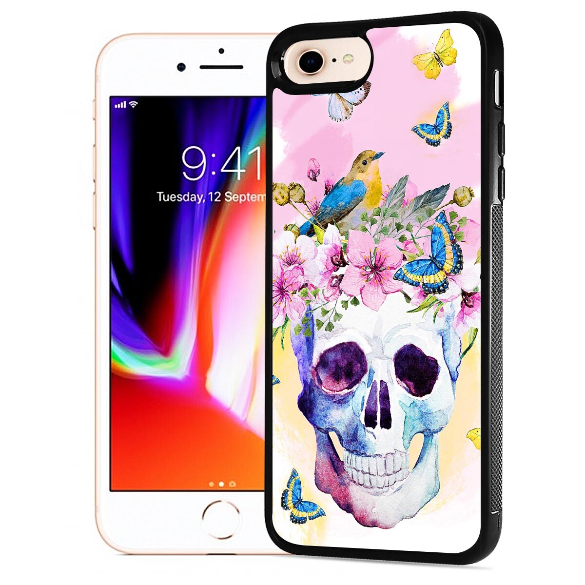 ( For iPhone 8 Plus ) Back Case Cover AJ12504 Sugar Skull | eBay