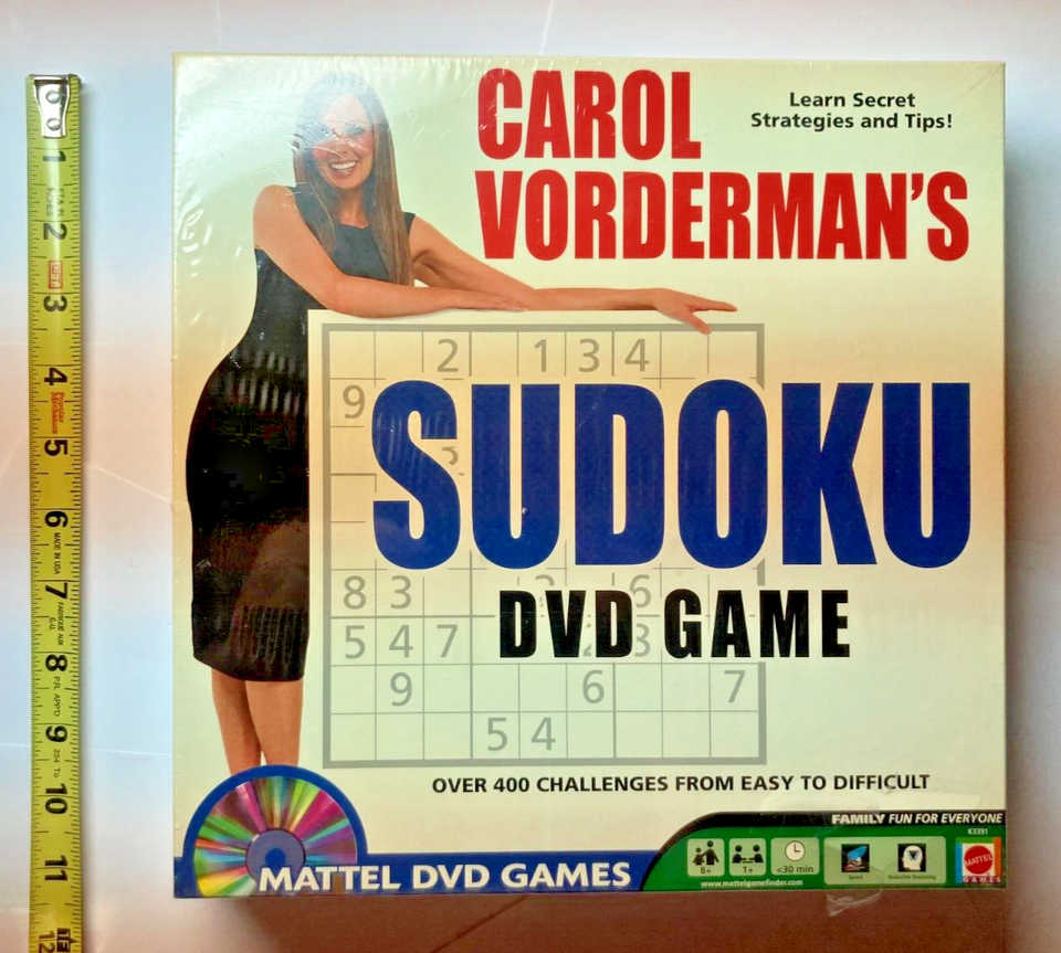 Mattel Games K3391 Carol Vorderman Sudoku DVD Board Game 2005 Vintage ...