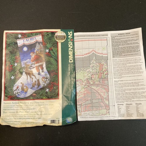 Pattern Only! Dimensions Cross Stitch Santa's Arrival Stocking Kit ...