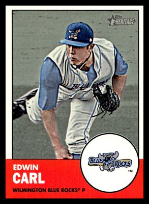 2012 Topps Heritage Minor League Edwin Carl 31 Wilmington Blue Rocks | eBay