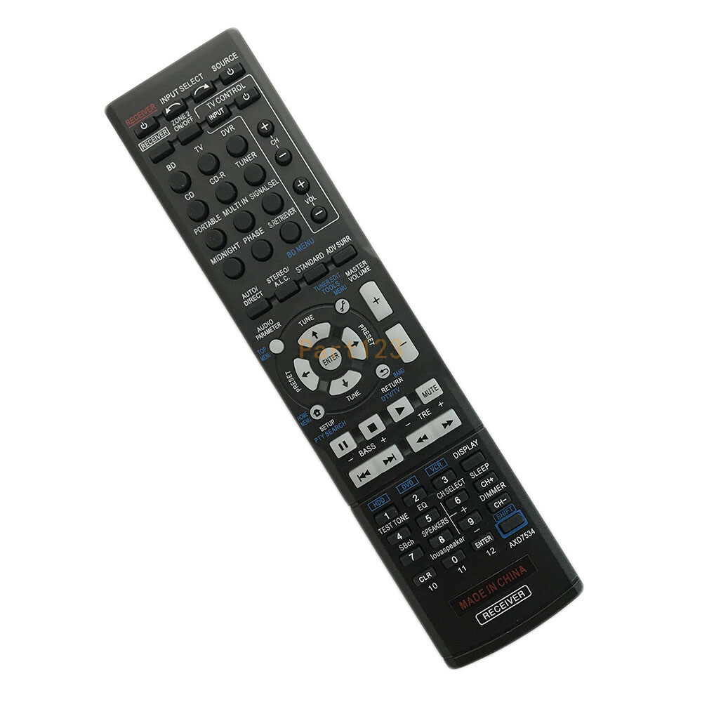 New Compatible Remote Control For Pioneer AV Receiver AXD7325 AXD7504 ...