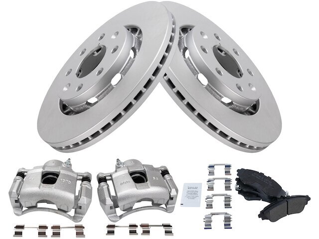 TRQ 37ZN84H Front Brake Pad Rotor and Caliper Set Fits 2013-2015 Chevy ...