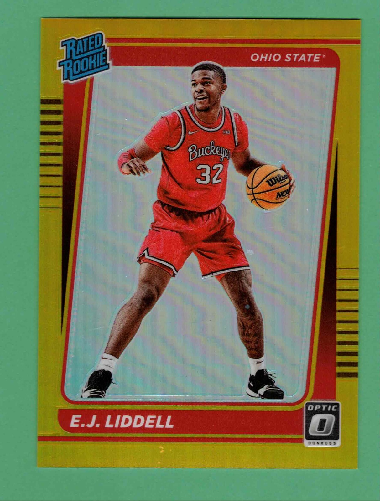 2022 PANINI CHRONICLES DONRUSS OPTIC DRAFT E.J. LIDDELL GOLD RATED ...