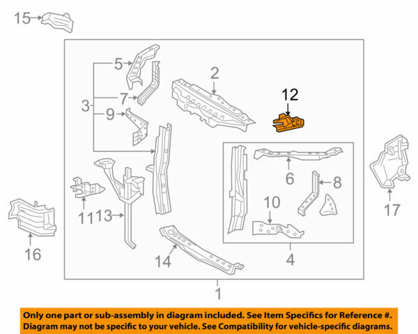 53036-48010 Toyota Bracket sub-assy, headlamp mounting, lh 5303648010 ...