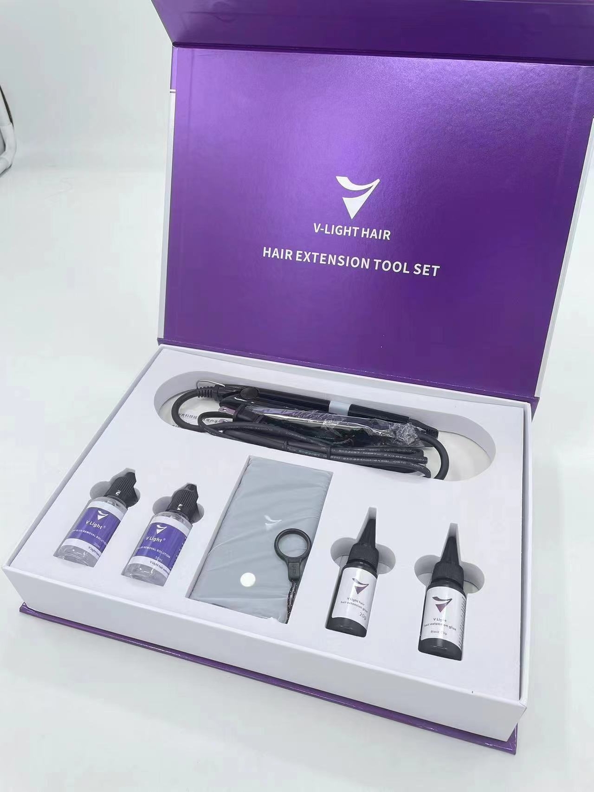 V Light Hair Extensions Kit V Light Hair Extensions Set for tape bulk ...