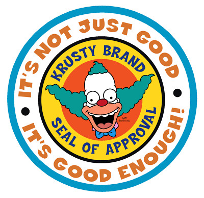 Krusty sticker seal approval skate cell laptop bumper vinyl decal | eBay