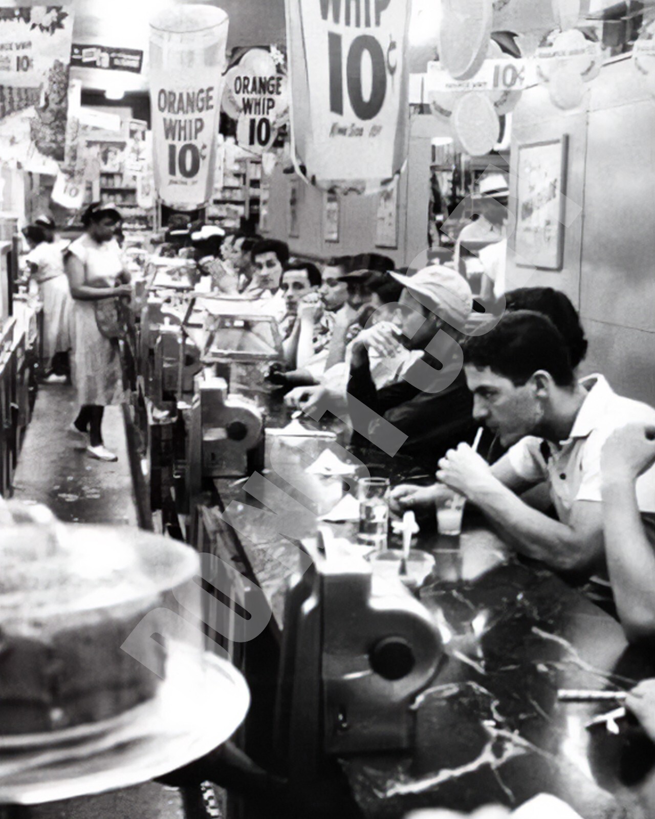 1950s Cunningham Drugs Restaurant Eating Counter Detroit 8x10 Photo | eBay