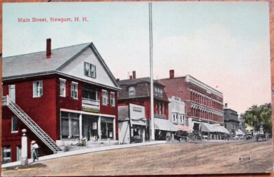 Newport, NH 1910 Postcard: Main Street / Downtown - New Hampshire | eBay