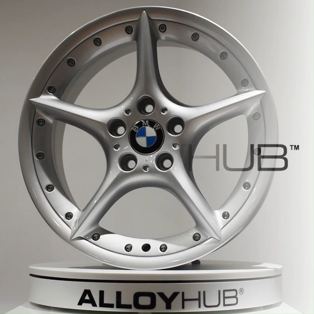 GENUINE BMW Z4 E85 E86 18" INCH STYLE 108 SILVER 2 PIECE ALLOY WHEELS ...