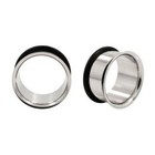 PAIR 12G to 1" Surgical Steel Single Flared Tunnel Ear Plug Big Gauges ...
