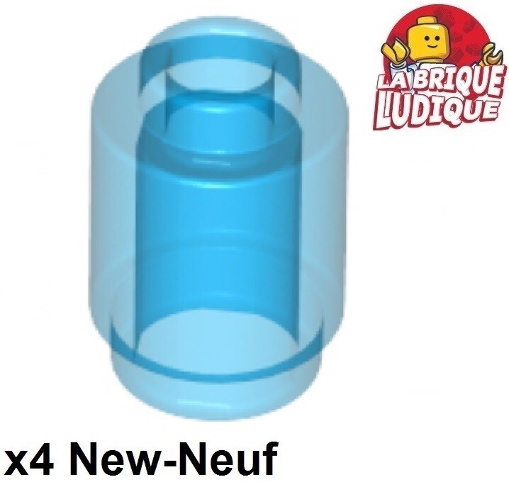 Lego 4x Round Brick Open Stud 1x1 Blue Trans Dark Blue 3062 New | eBay