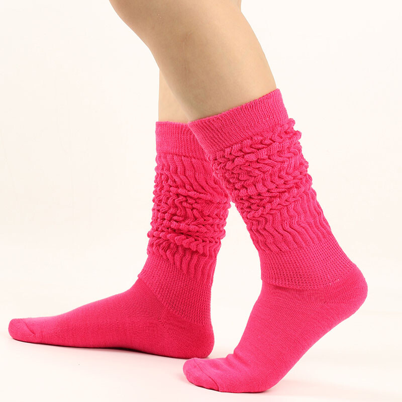 Warm Scrunchy Socks Slouch Women Stacked Loose Casual Knee High Boot ...