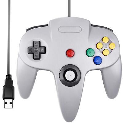 SAFFUN Classic N64 Controller, N64 Wired USB PC Game pad Joystick, N64 ...