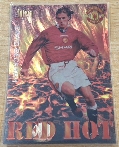 FUTERA 1998 - MAN UTD - DAVID BECKHAM -RED HOT LIMITED EDITION FOIL ...