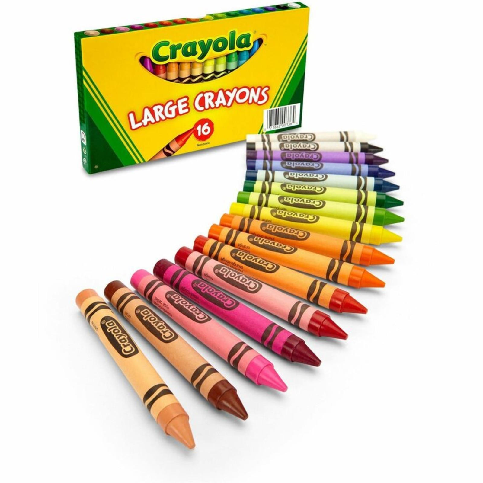 Crayola Large Crayons 16 Different Brilliant Colors/box Lbx6 for sale ...