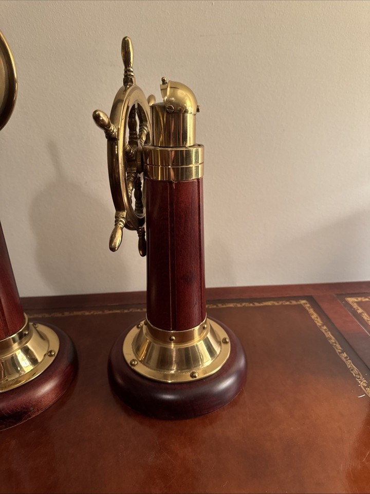 E4 Nautical Ship Engine Room Chadboam Telegraph Wheel & Ship Wheel ...