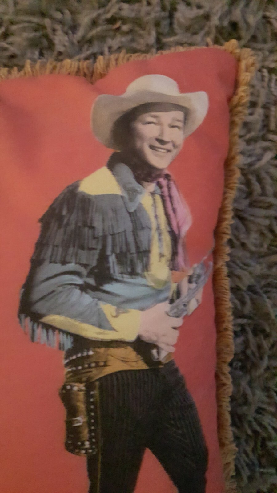 Vintage Roy Rogers collectible Fringed Pillow print photo lot 77 of ...